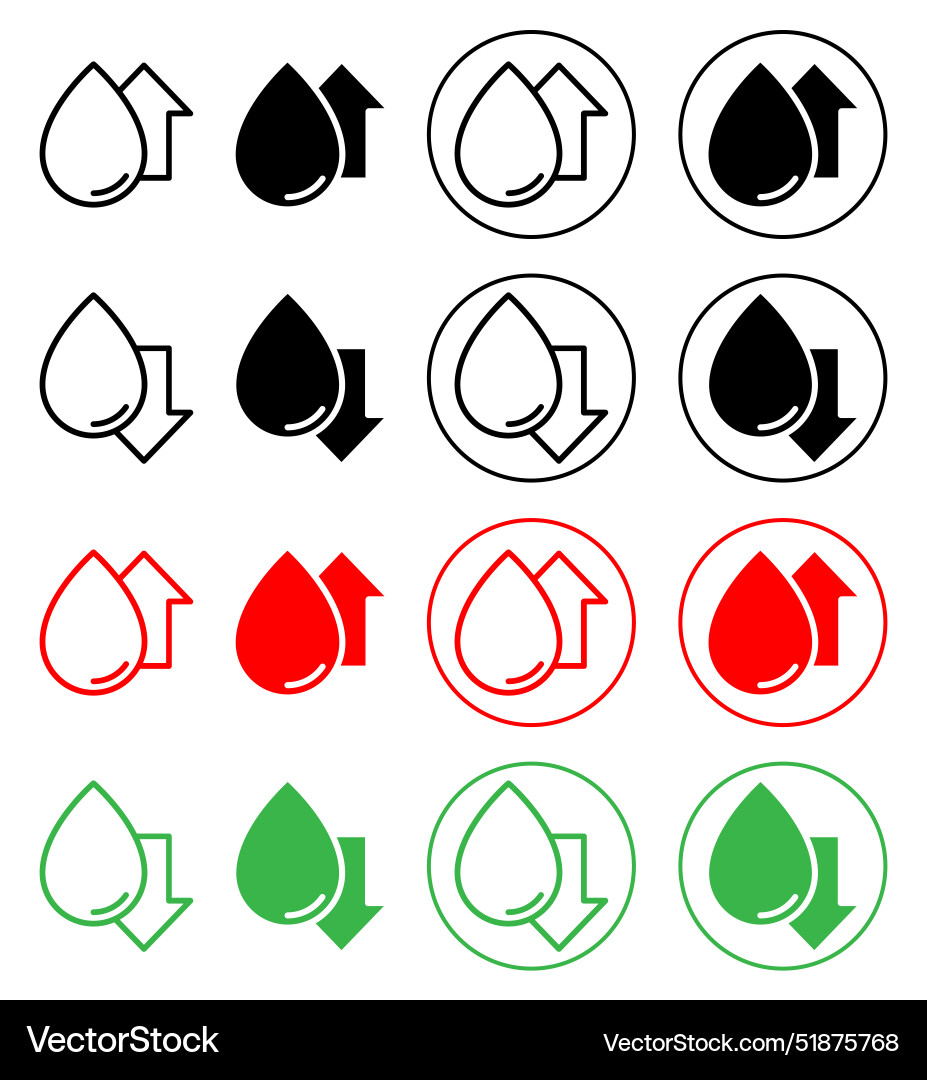 Low and high cholesterol icon outline flat Vector Image