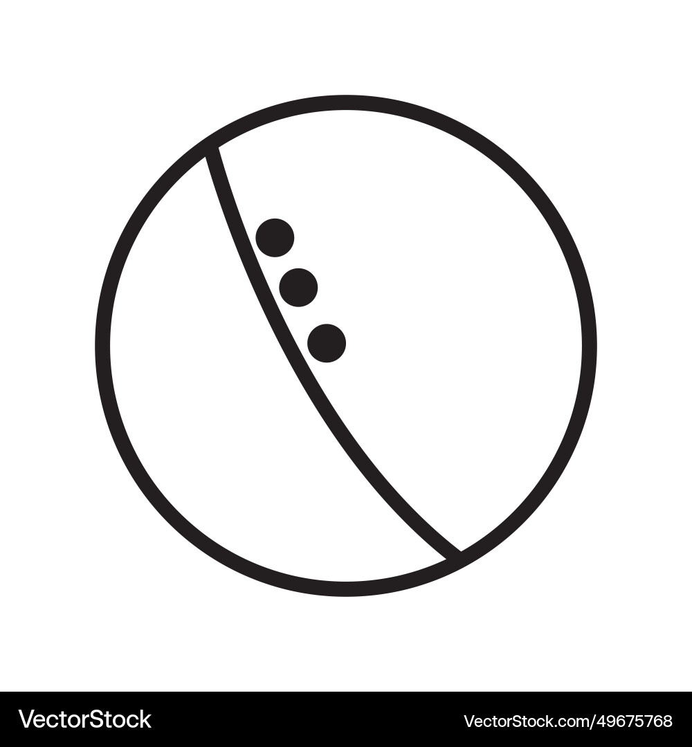 Sport ball line icon logo Royalty Free Vector Image