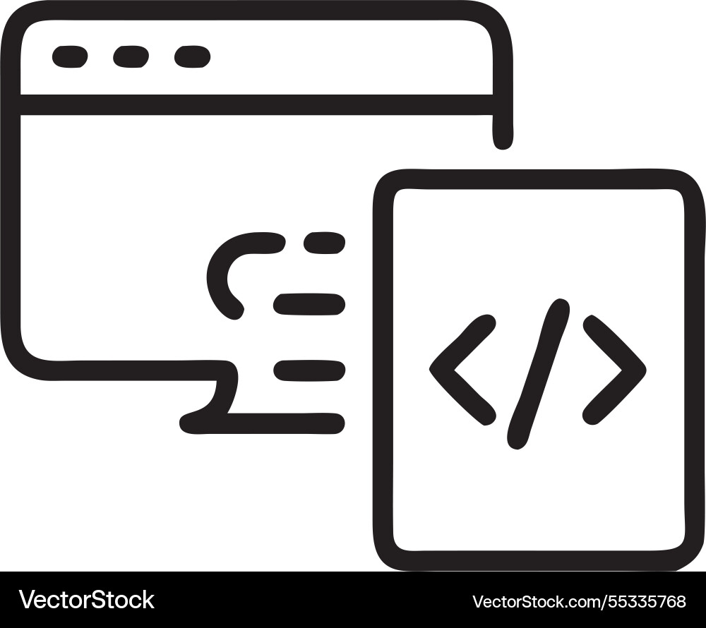 Web Design And Mobile Application Programmer Vector Image