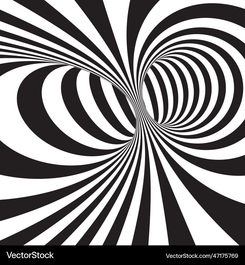 Abstract optical background in black and white Vector Image