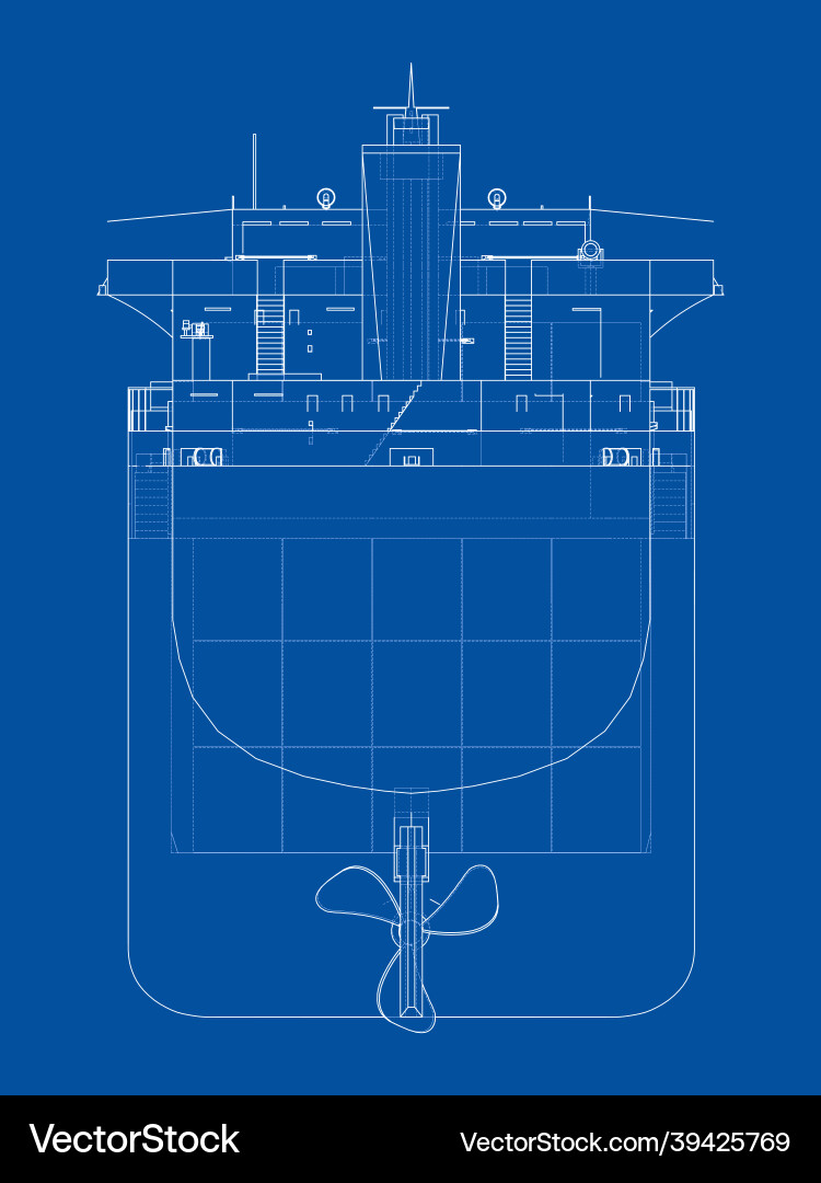 Cargo ship with containers Royalty Free Vector Image