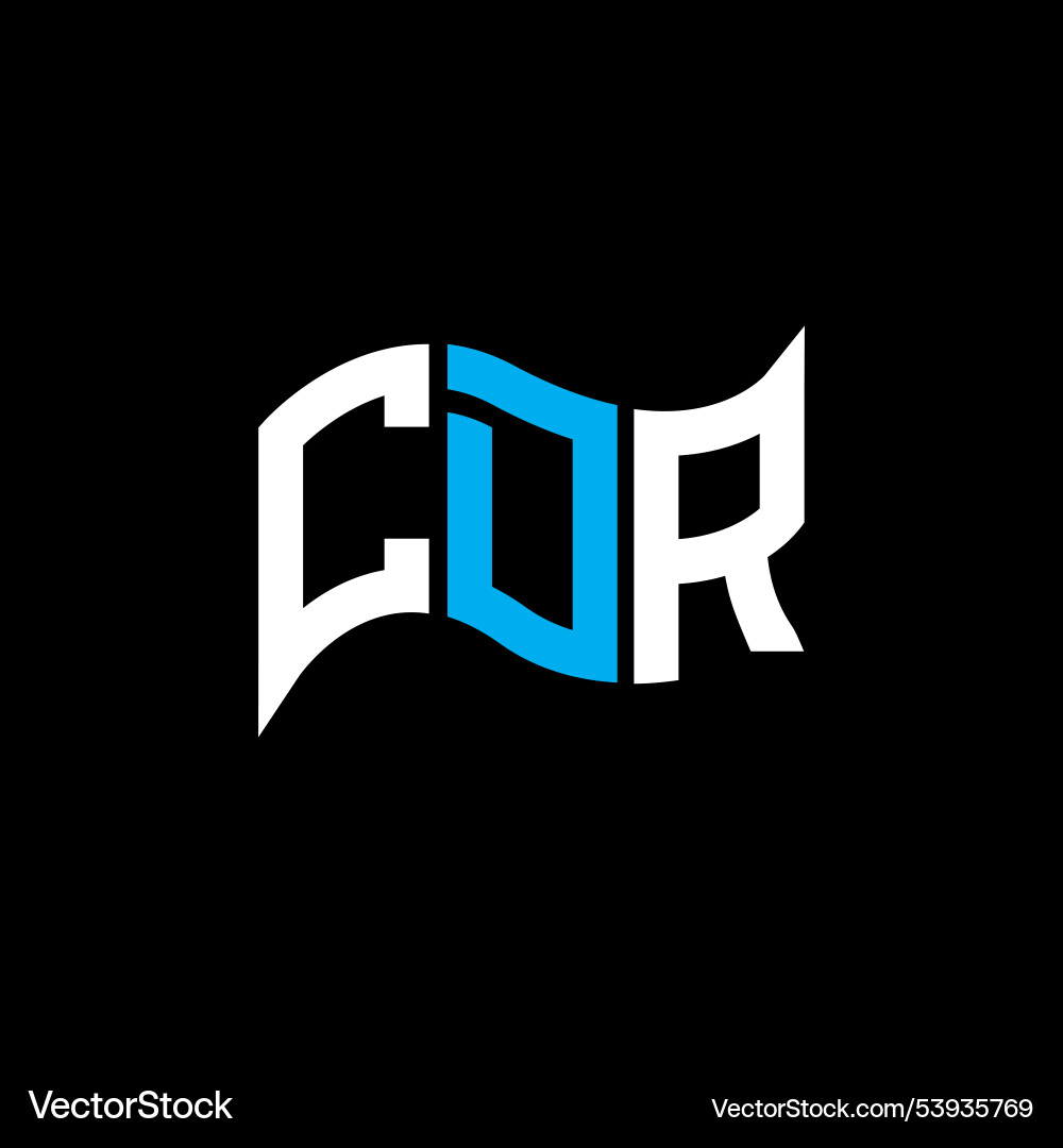 Cdr logo design simple and modern Royalty Free Vector Image