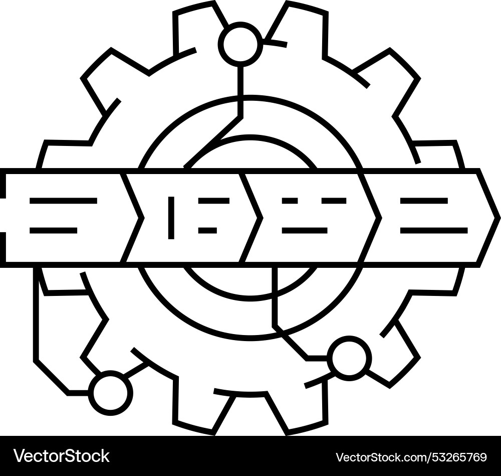 Change management business process line icon Vector Image
