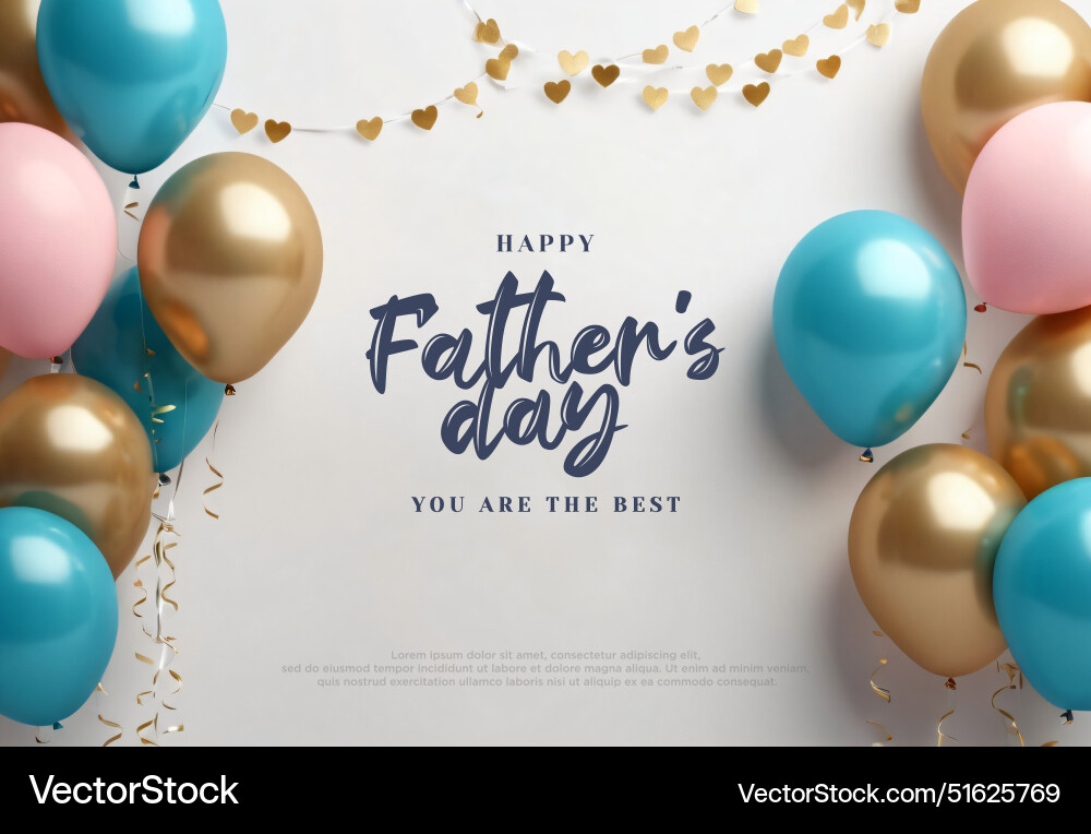 Charming background for fathers day celebration Vector Image