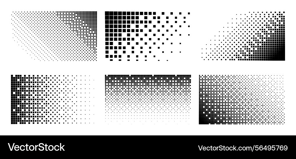 Disintegration background dotted pattern banners Vector Image