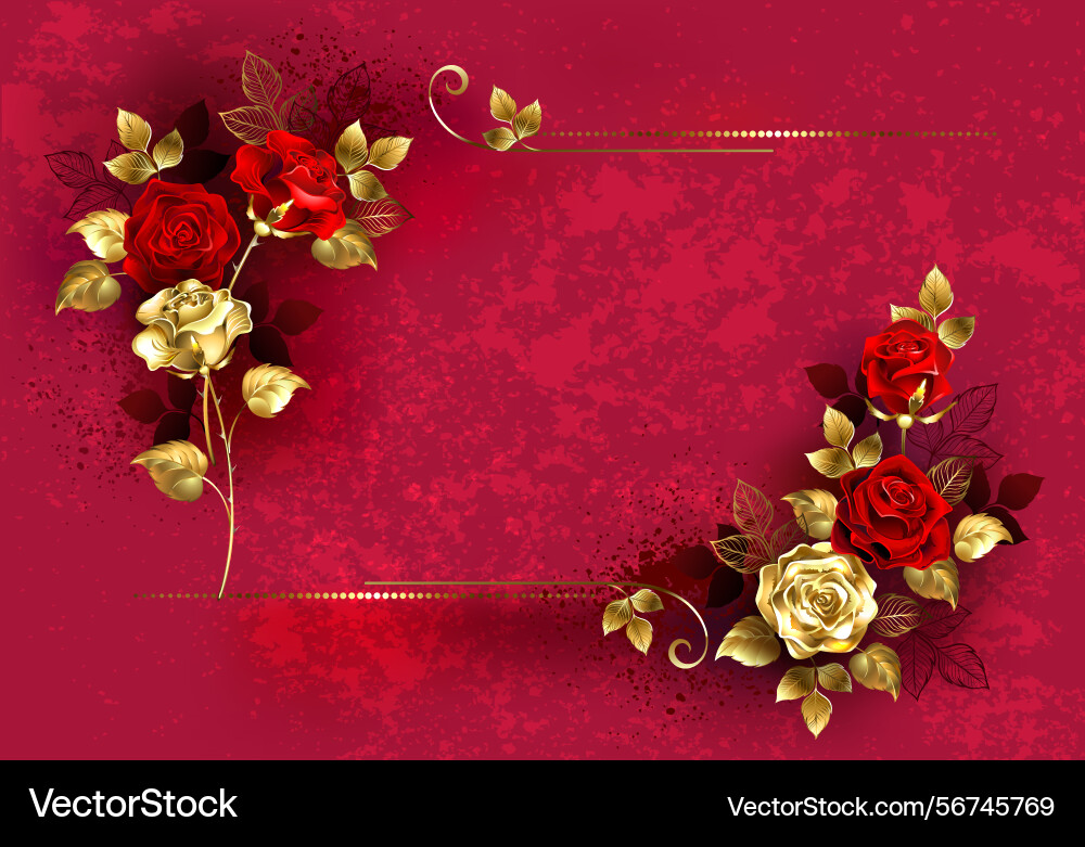 Jewelry rose corner frame Royalty Free Vector Image