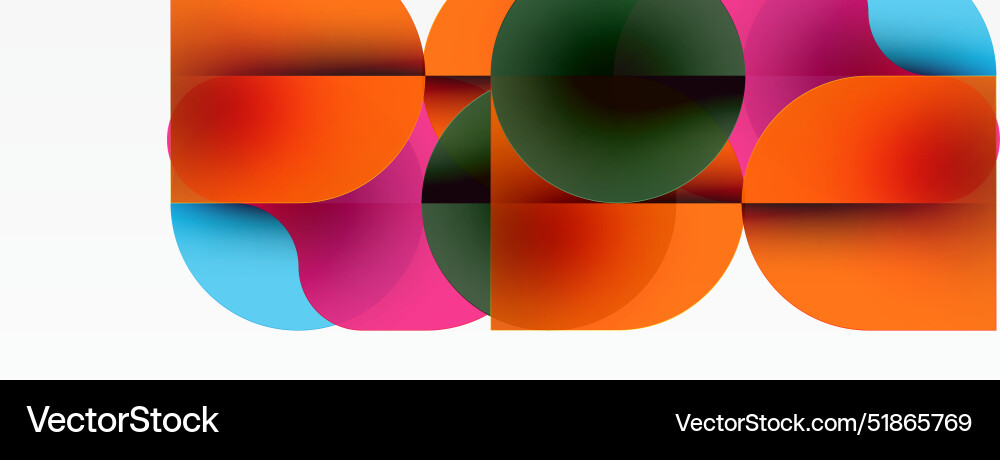 Minimal round shapes geometric abstract background