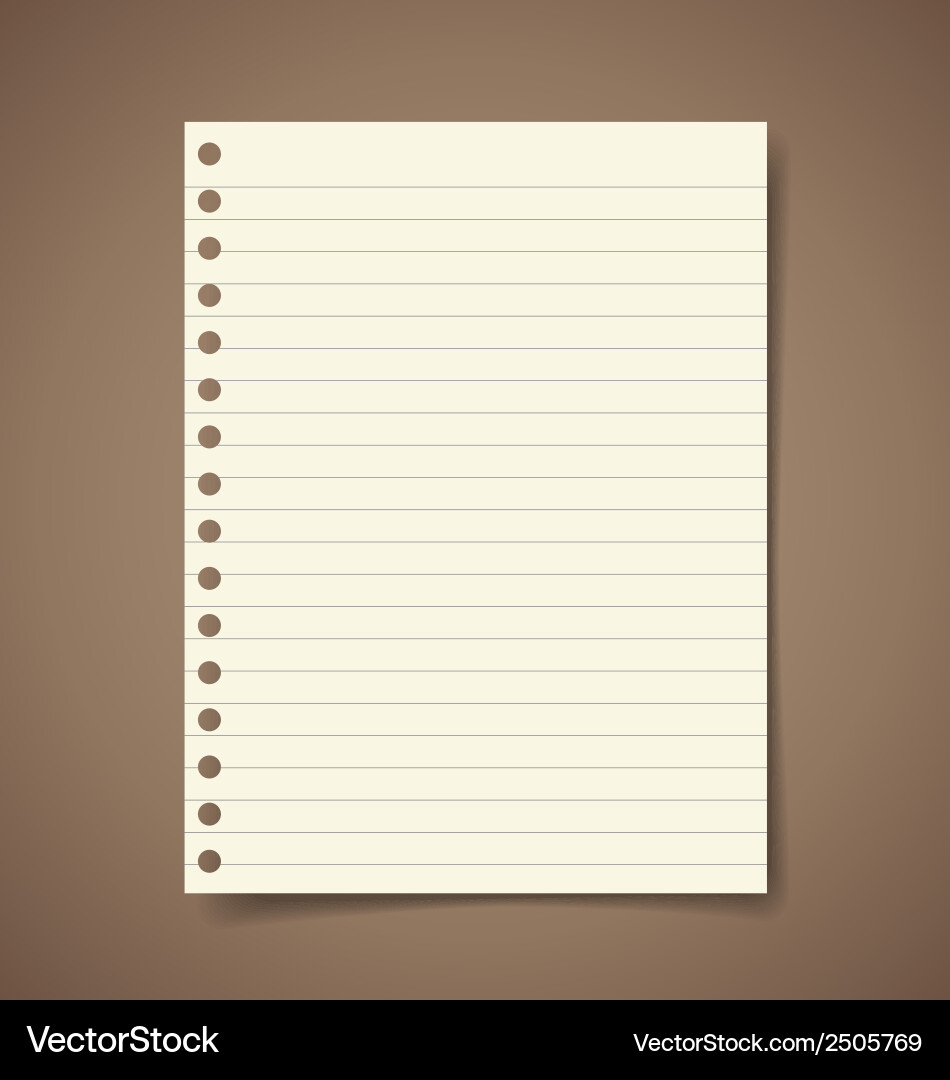 Note paper Royalty Free Vector Image - VectorStock