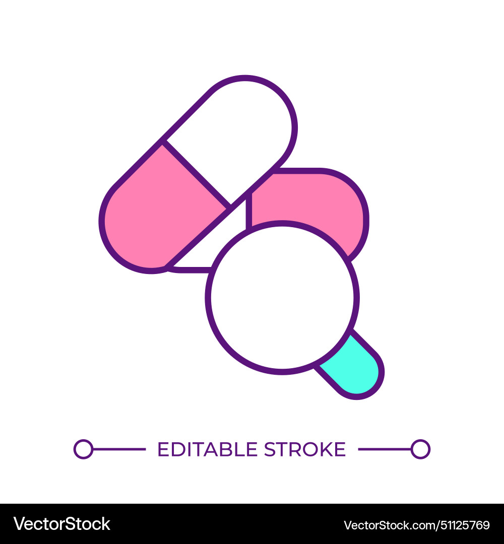 Pharmaceutical quality control rgb color icon Vector Image