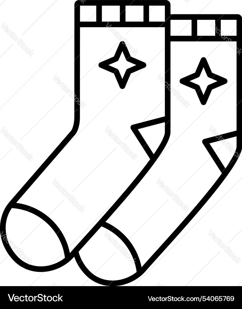 Socks line icon design Royalty Free Vector Image