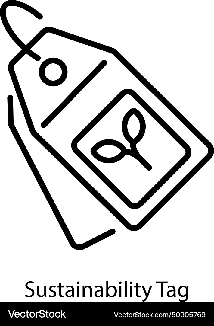 Sustainability tag Royalty Free Vector Image - VectorStock
