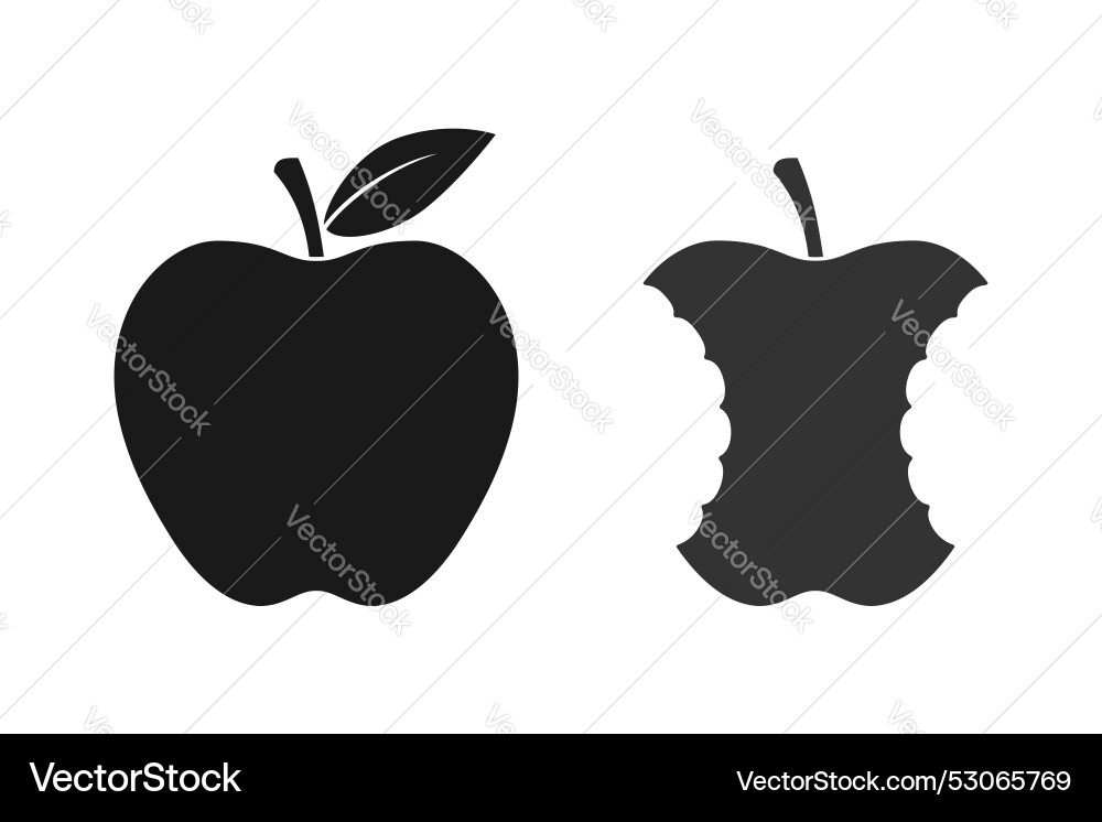 Two apples Royalty Free Vector Image - VectorStock