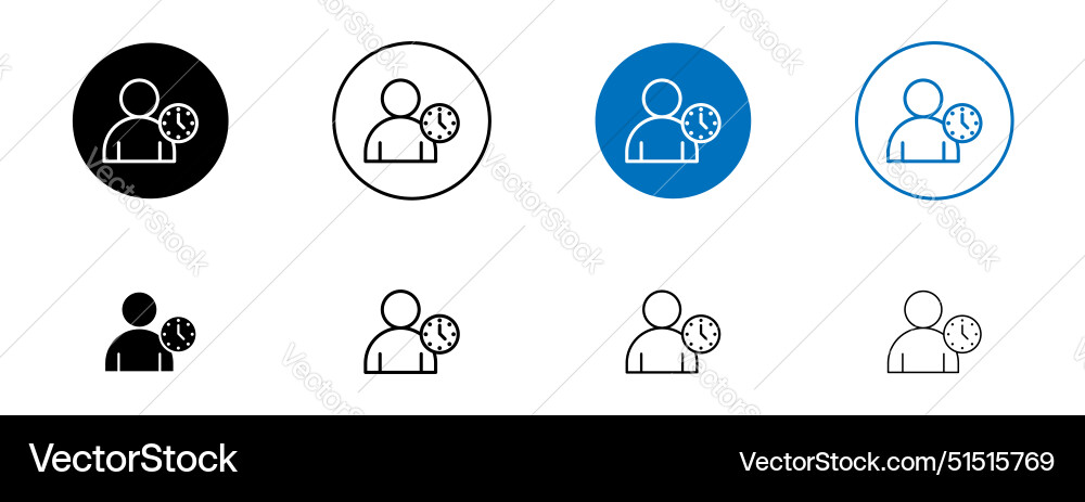 User time icon Royalty Free Vector Image - VectorStock