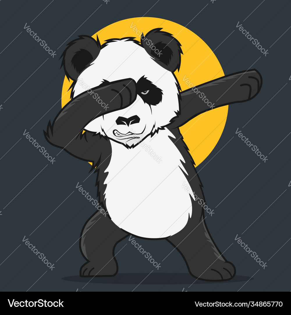Angry panda dab Royalty Free Vector Image - VectorStock