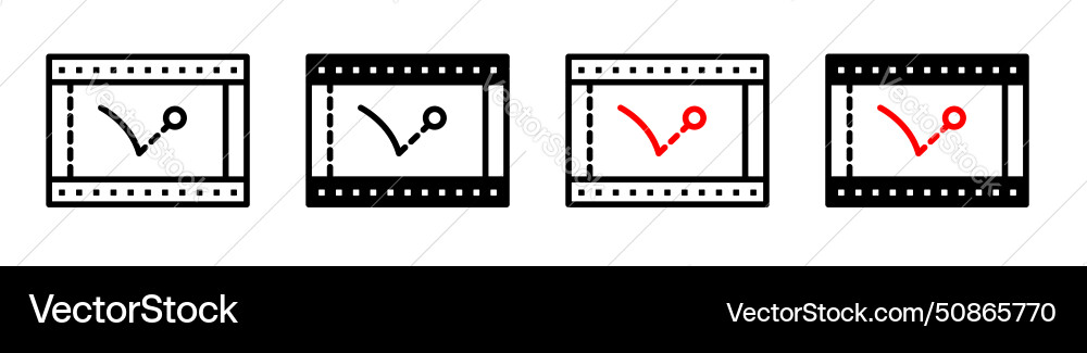 Animation icon set creative video animator Vector Image