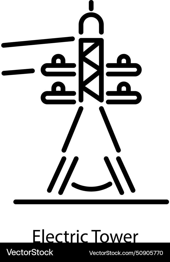 Electric tower Royalty Free Vector Image - VectorStock