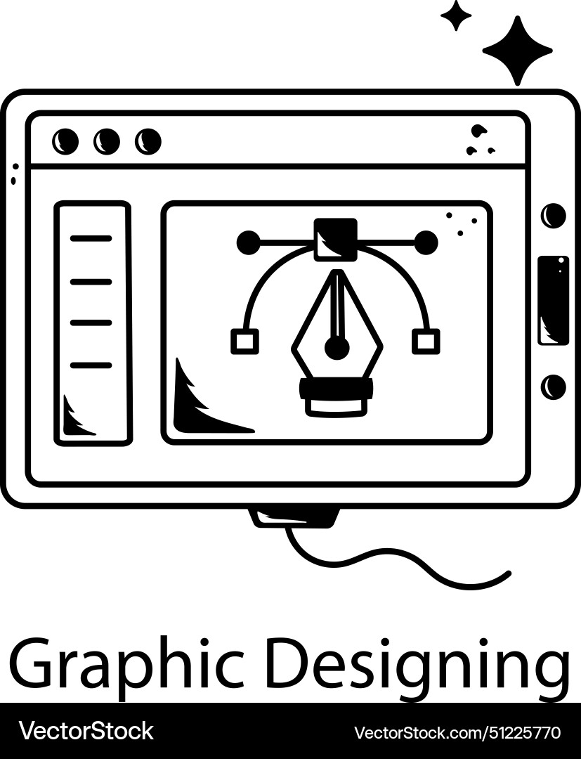 Graphic designing Royalty Free Vector Image - VectorStock