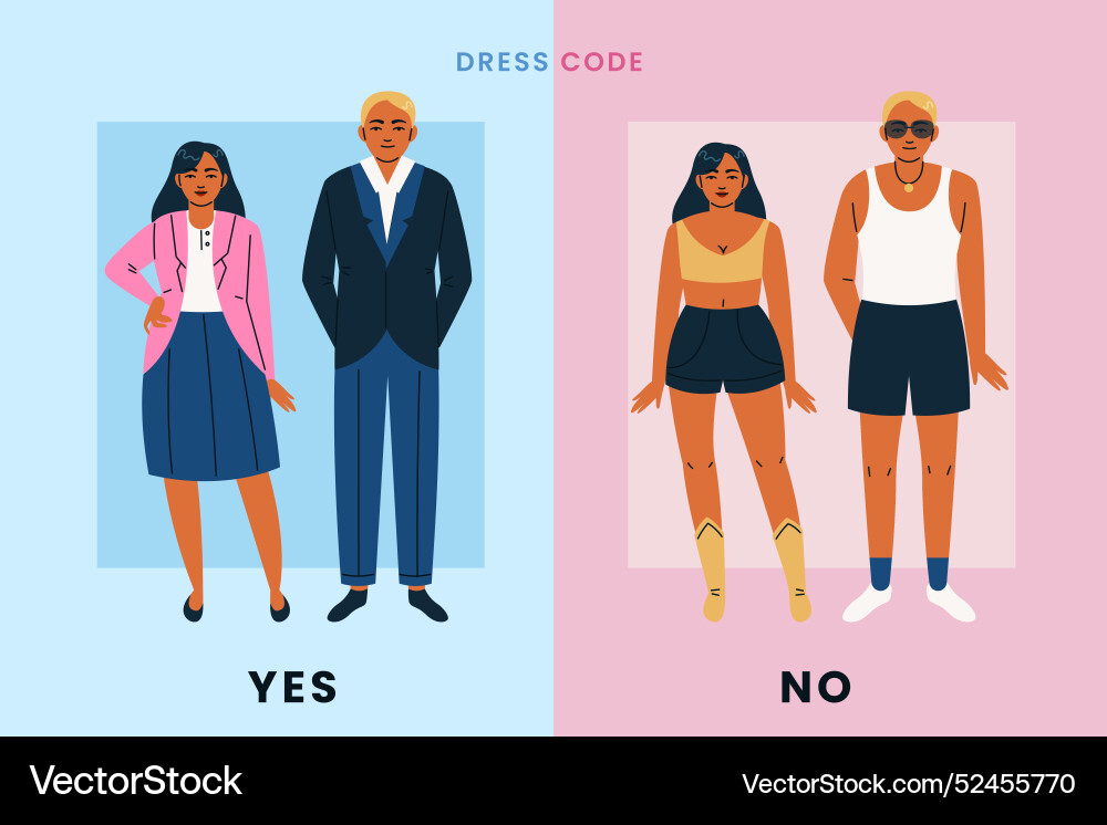 Hand drawn dress code Royalty Free Vector Image