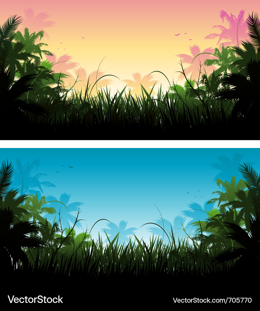 Jungle background Royalty Free Vector Image - VectorStock