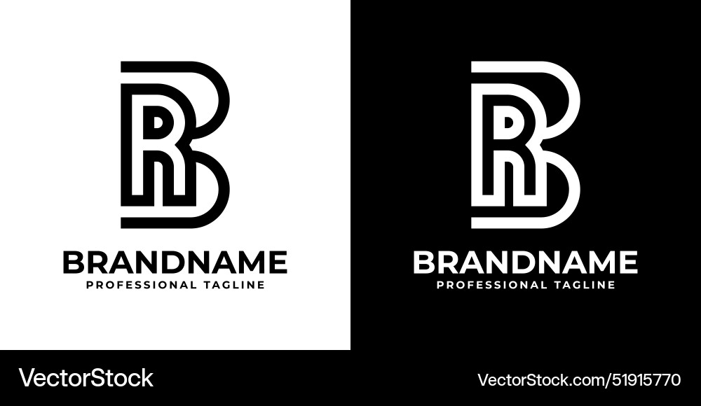 Letters br monogram logo suitable for any Vector Image