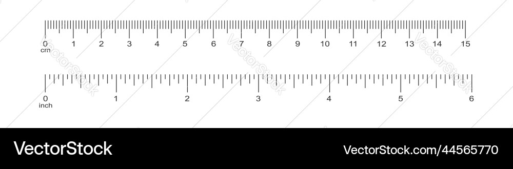 Metric & Imperial Scale Ruler Royalty Free Vector Image