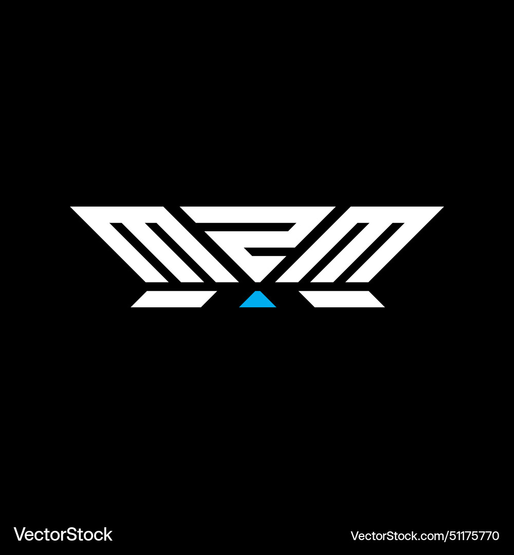 Mzm letter logo design mzm simple and modern logo Vector Image