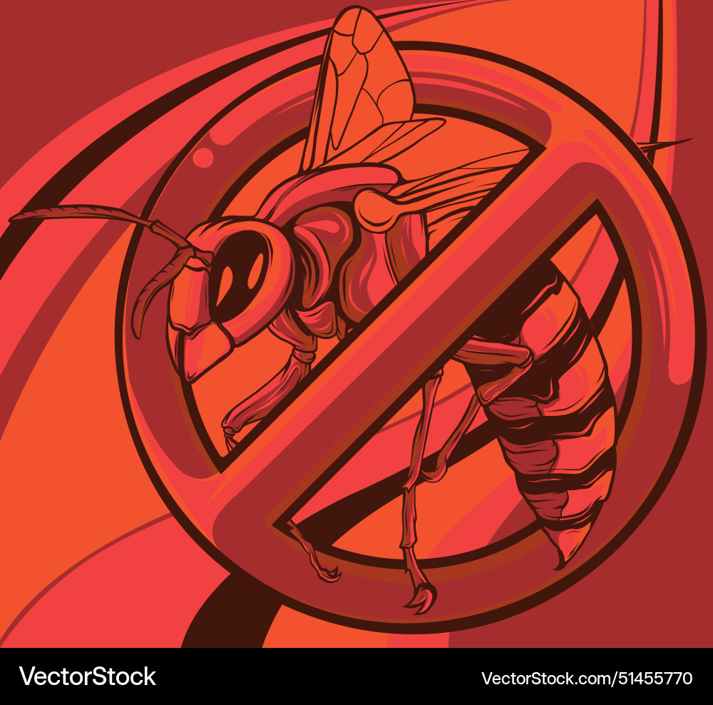 No bee or wasp sign Royalty Free Vector Image - VectorStock
