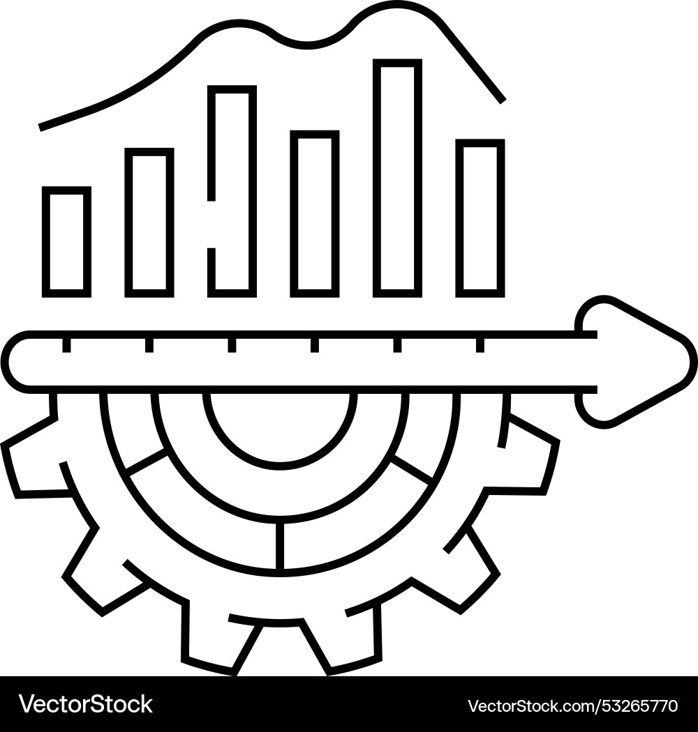 Organizational development business process line Vector Image
