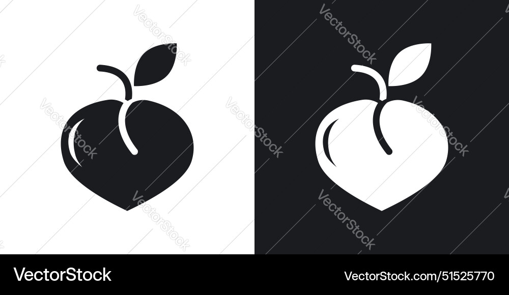 Peach icon Royalty Free Vector Image - VectorStock