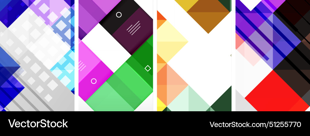 Square abstract poster set Royalty Free Vector Image