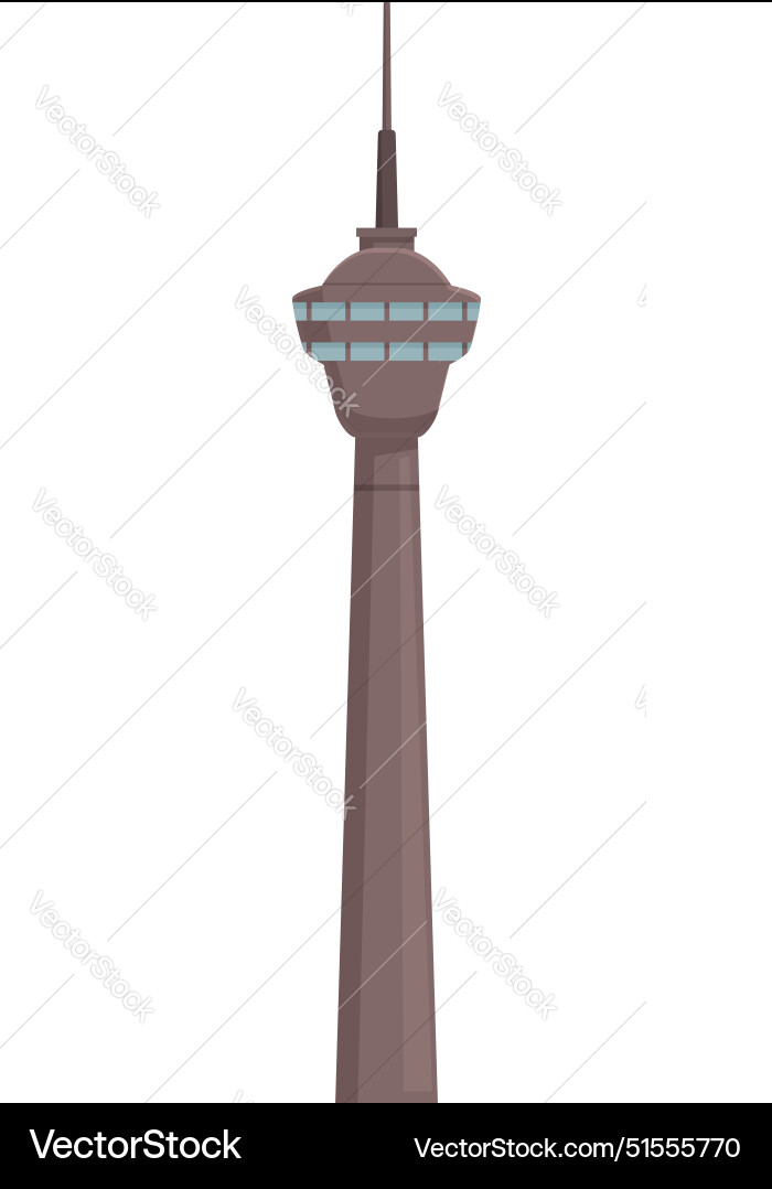 Tall telecommunication tower providing high speed Vector Image
