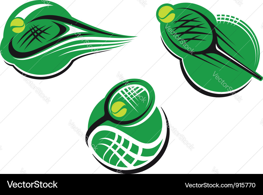 Tennis Icons & Symbols Royalty Free Vector Image