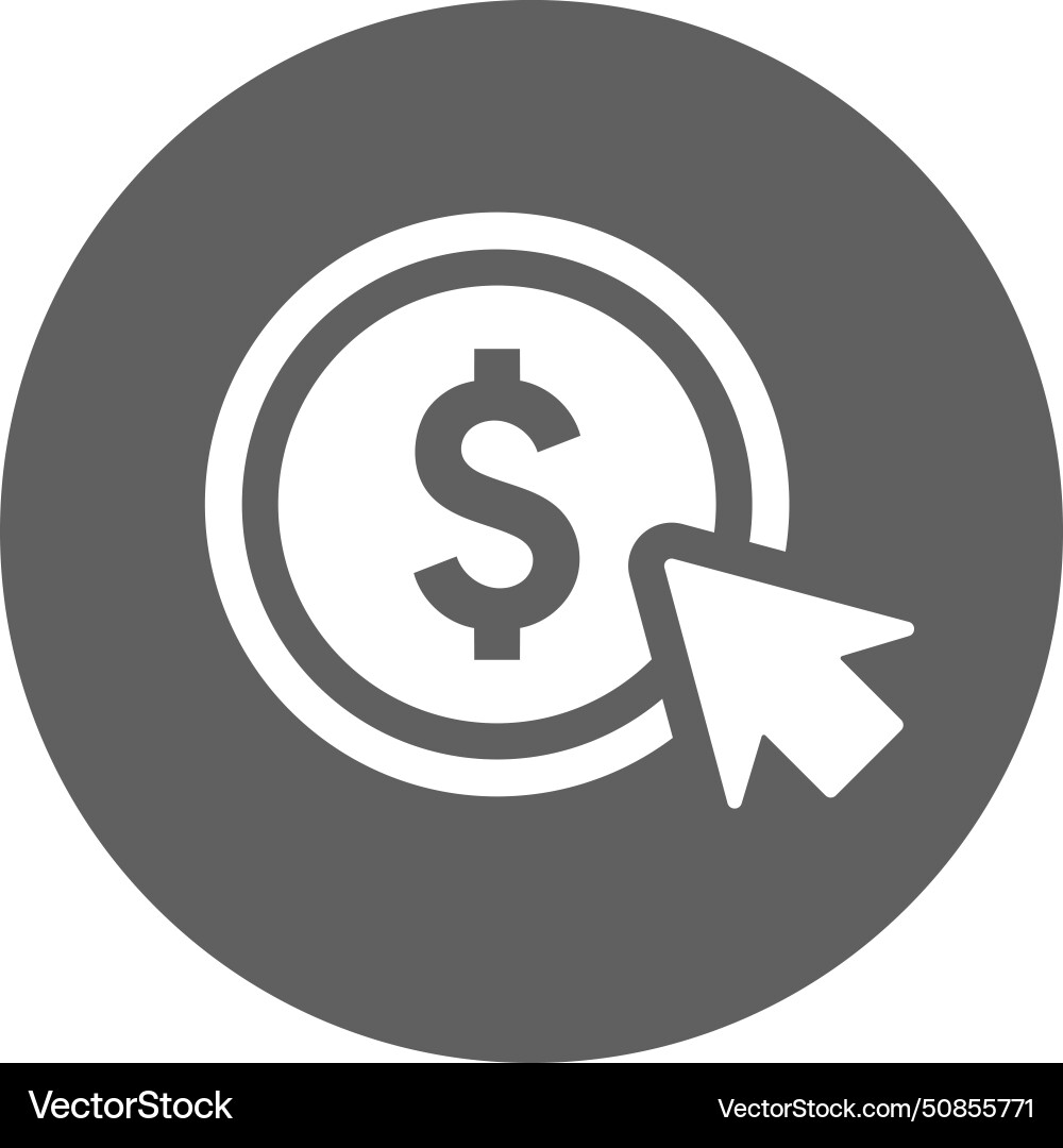 Click pay per icon Royalty Free Vector Image - VectorStock