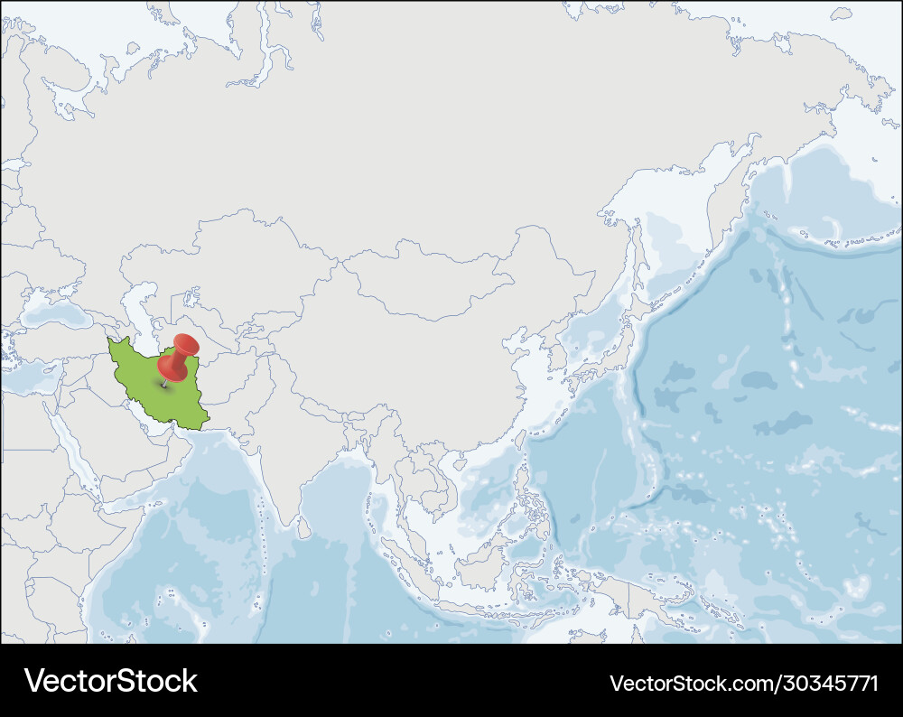 Islamic republic iran location on asia map Vector Image