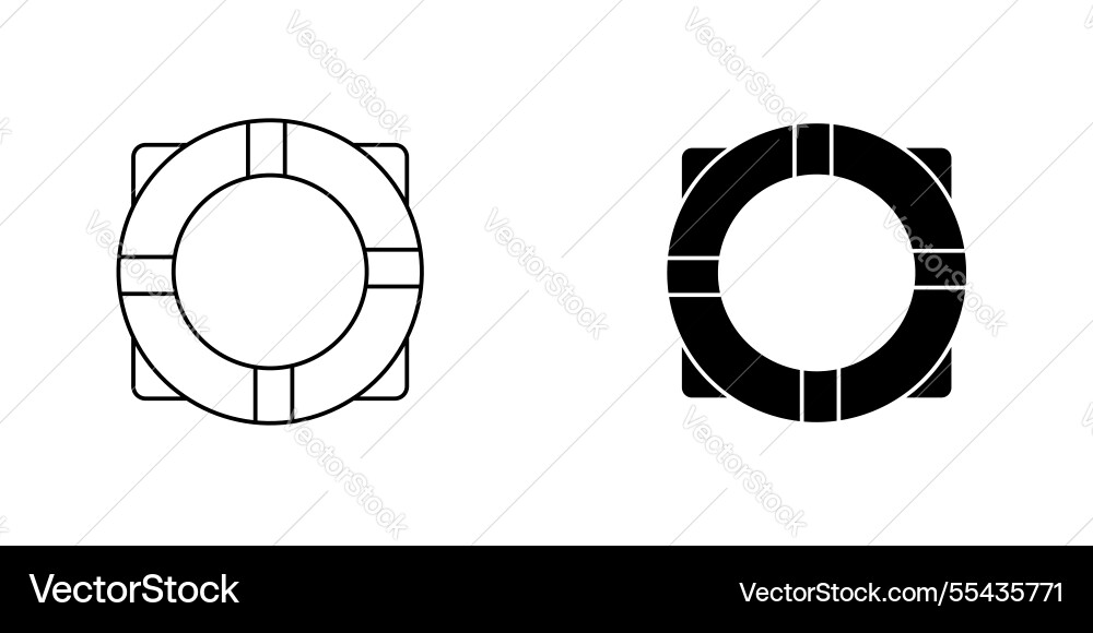 Life buoy icons thin line designs Royalty Free Vector Image