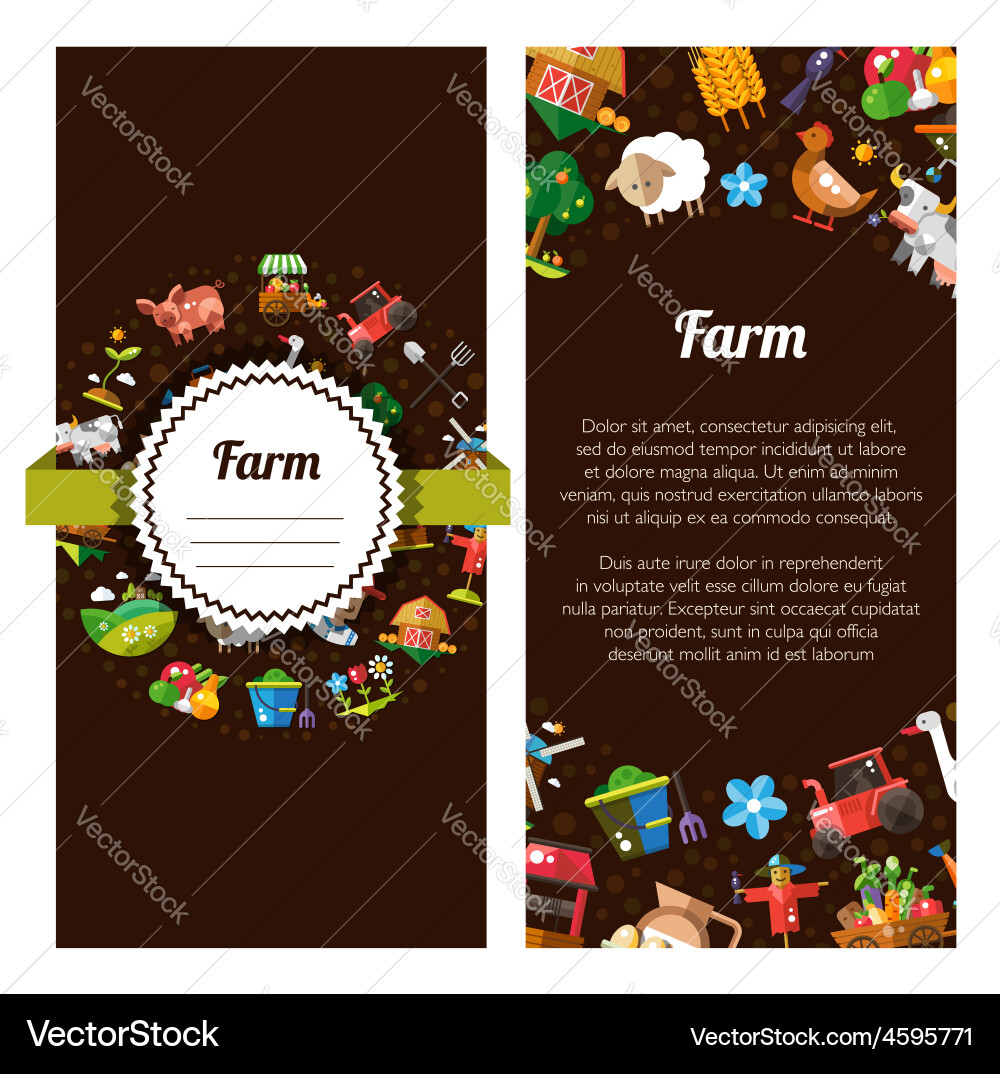 Modern Farm Flyer Template Royalty Free Vector Image