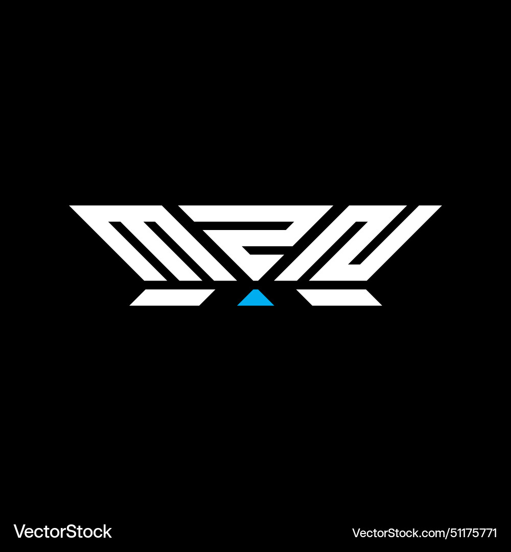 Mzn letter logo design mzn simple and modern logo Vector Image