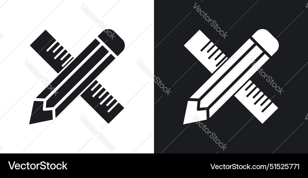 Pencil and ruler icon Royalty Free Vector Image