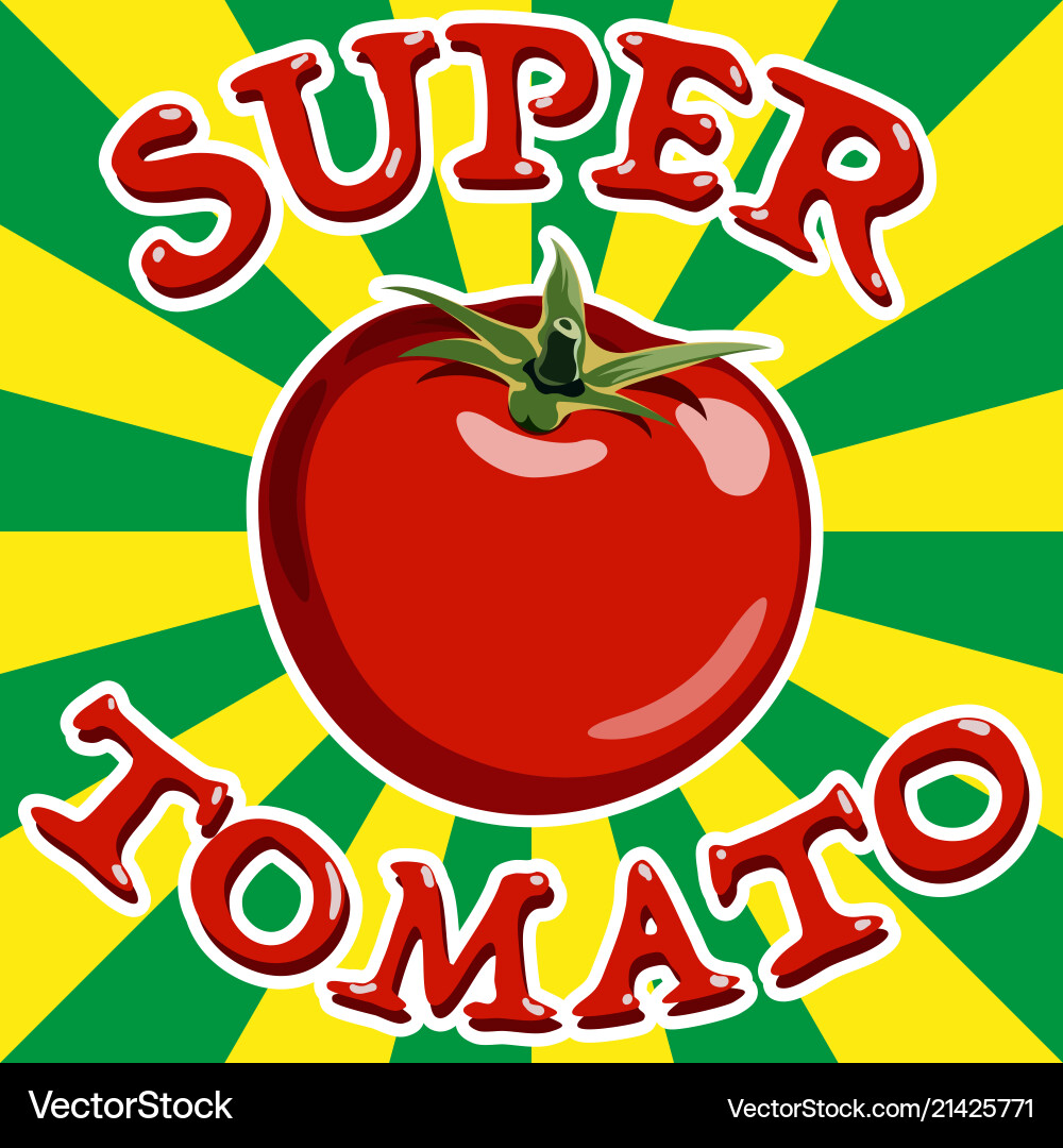 Red tomato Royalty Free Vector Image - VectorStock