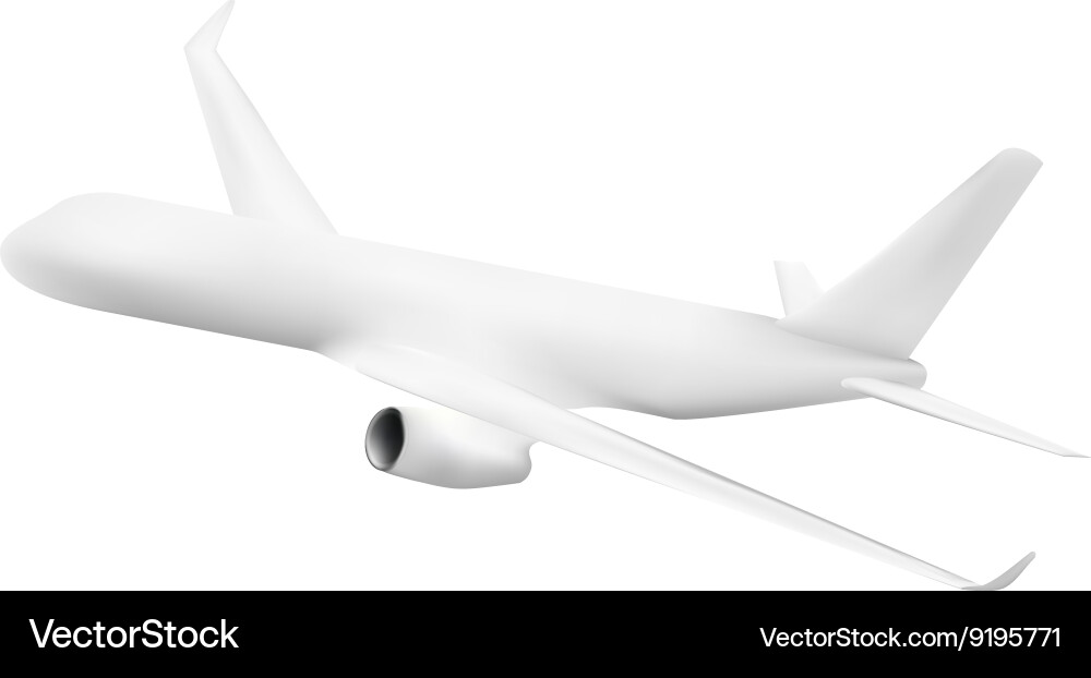 White plane isolated Royalty Free Vector Image