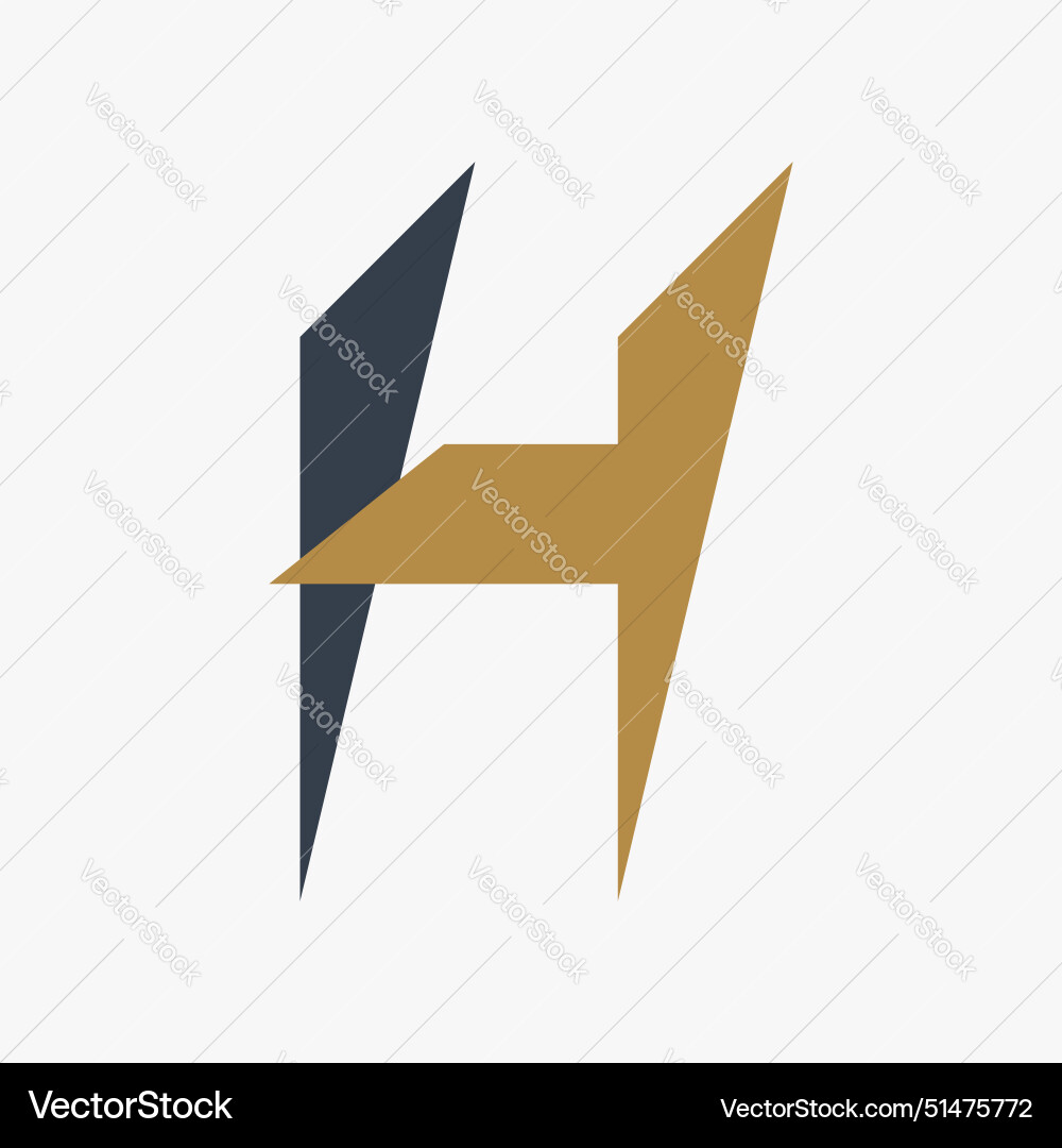 Abstract initial h logo design template Royalty Free Vector