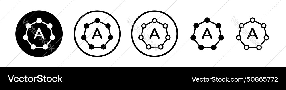 Antioxidant icon set radical and oxidant free Vector Image