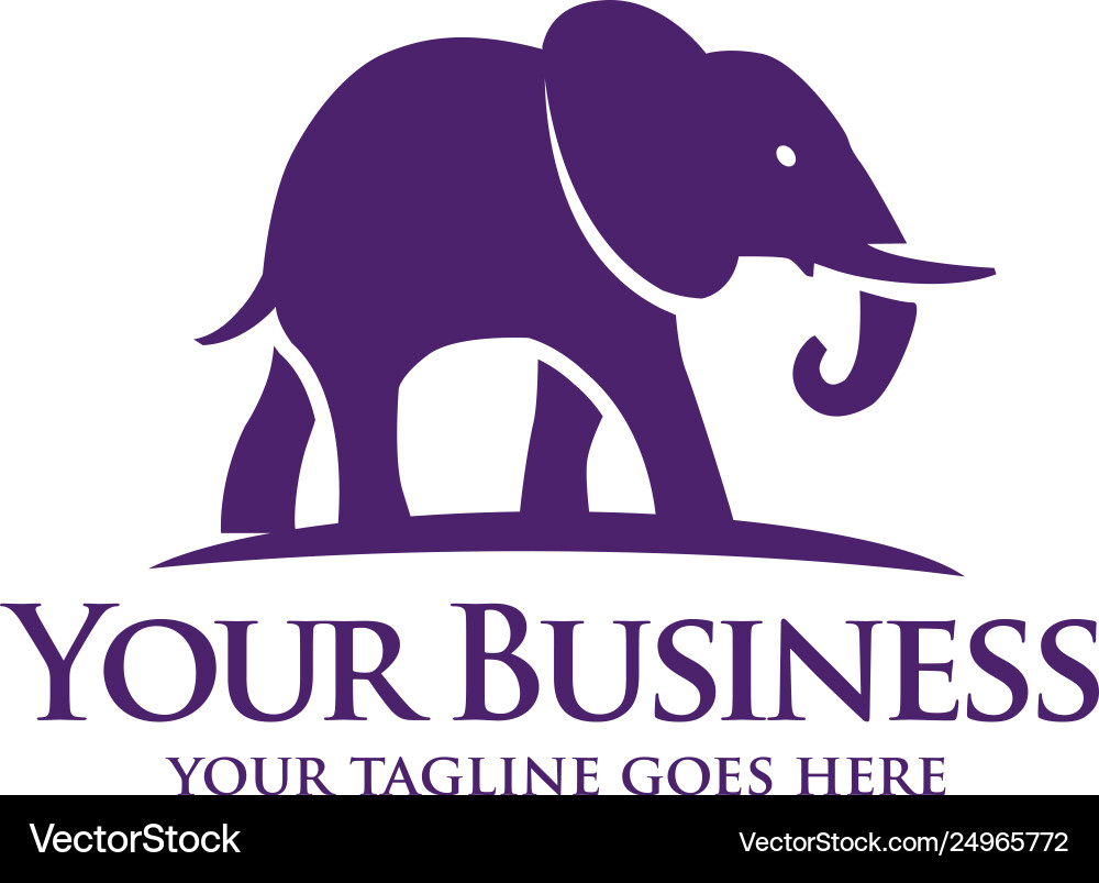 Elegant Elephant Symbol Royalty Free Vector Image