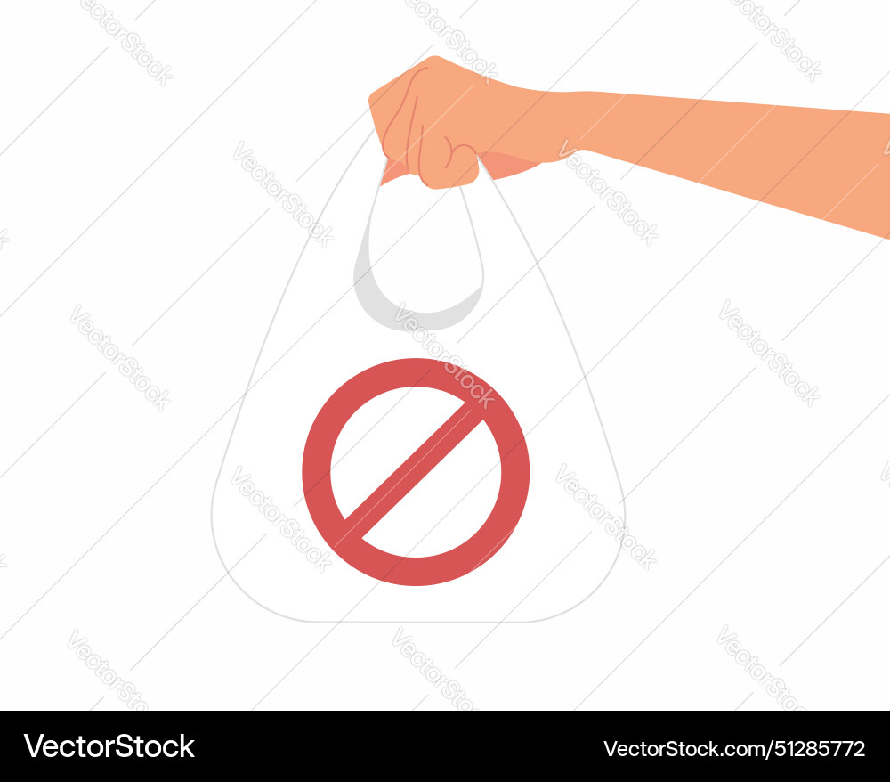 Say no to plastic bags avoid Royalty Free Vector Image