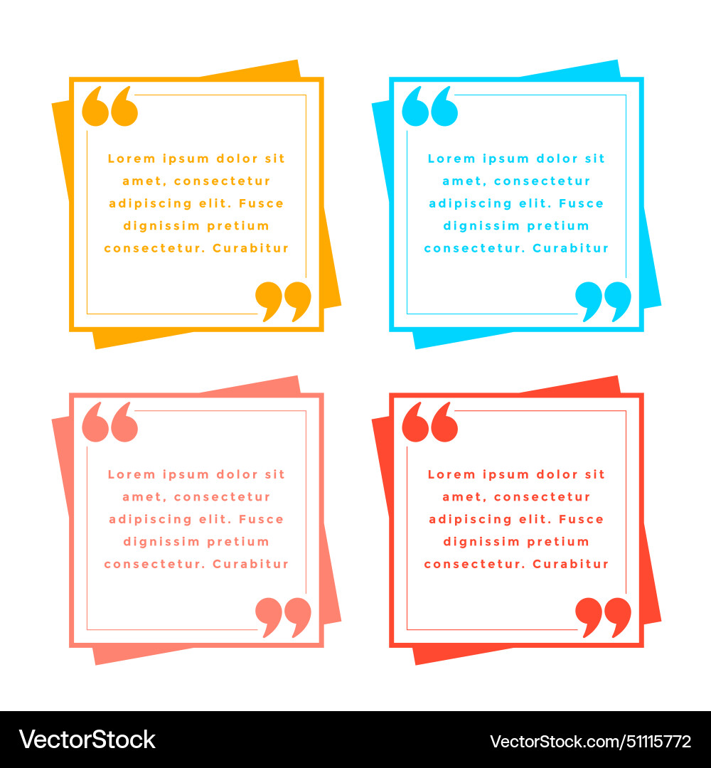 Set of inverted comma mark templates for opinion Vector Image