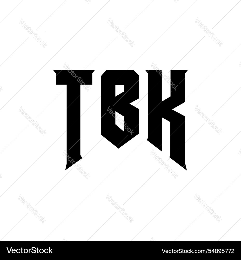 Tbk letter logo design for technology company Vector Image