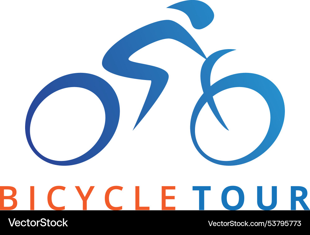 Abstract bicycle icon or logo design template Vector Image
