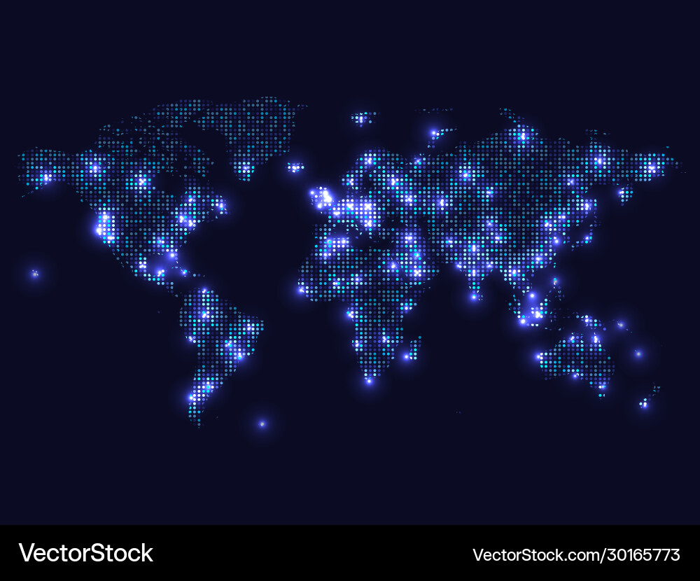 Gray map world with countries borders Royalty Free Vector