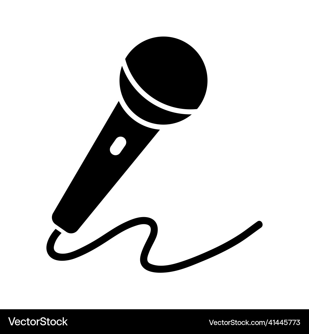 Microphone icon mic symbol modern simple flat Vector Image