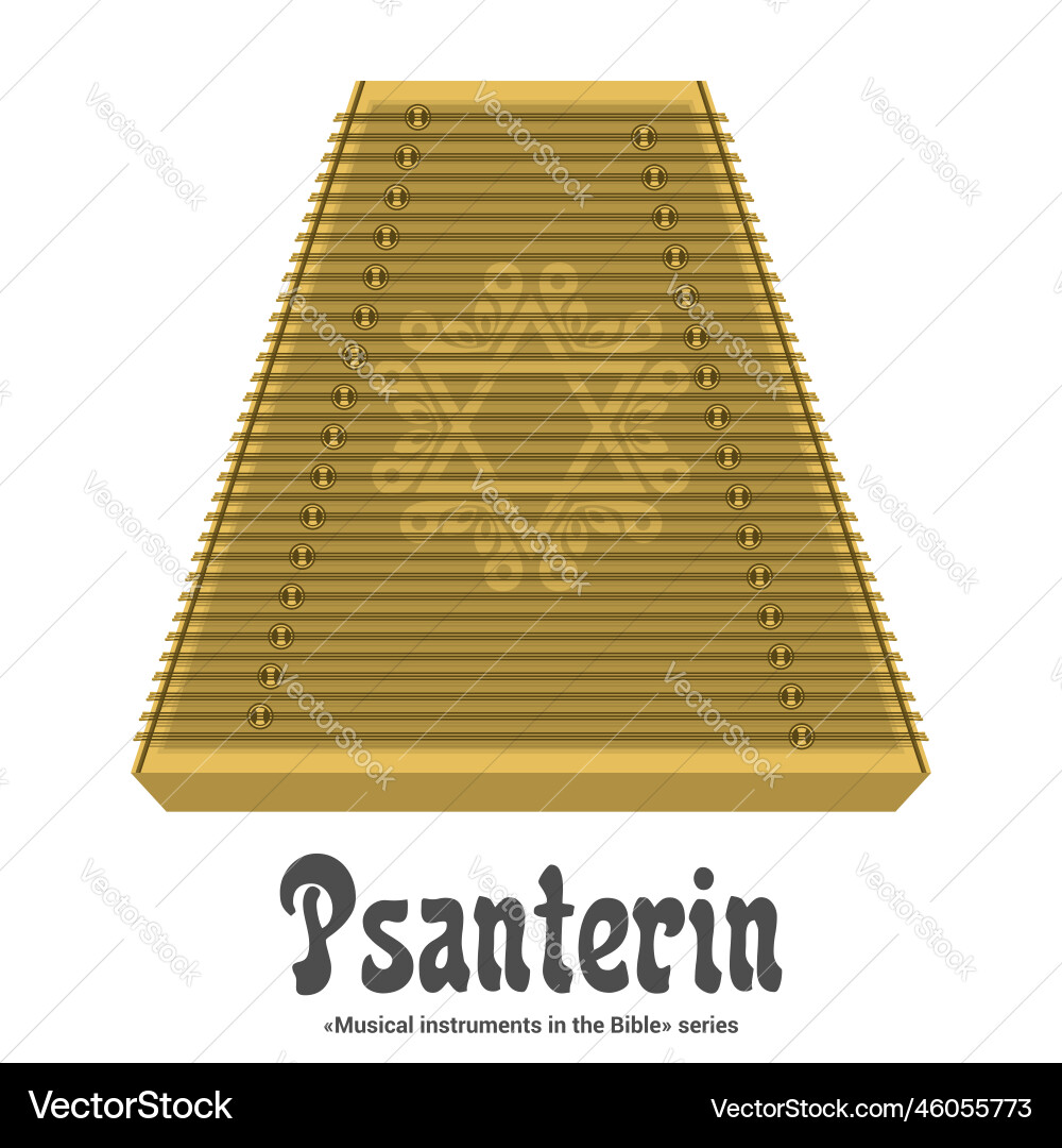 Musical instruments in the bible series Royalty Free Vector